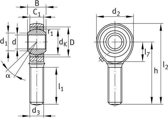 INA/Elges Stangkop buitendraad rechts, onderhoudsplichtig - GAKR5-PB-A | bol