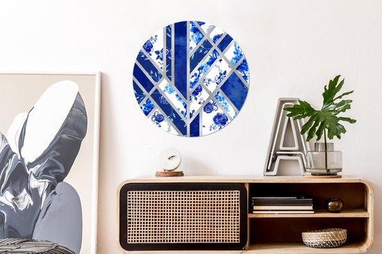 Behangcirkel - Delfts blauw - Patroon - Abstract - 50x50 cm ...