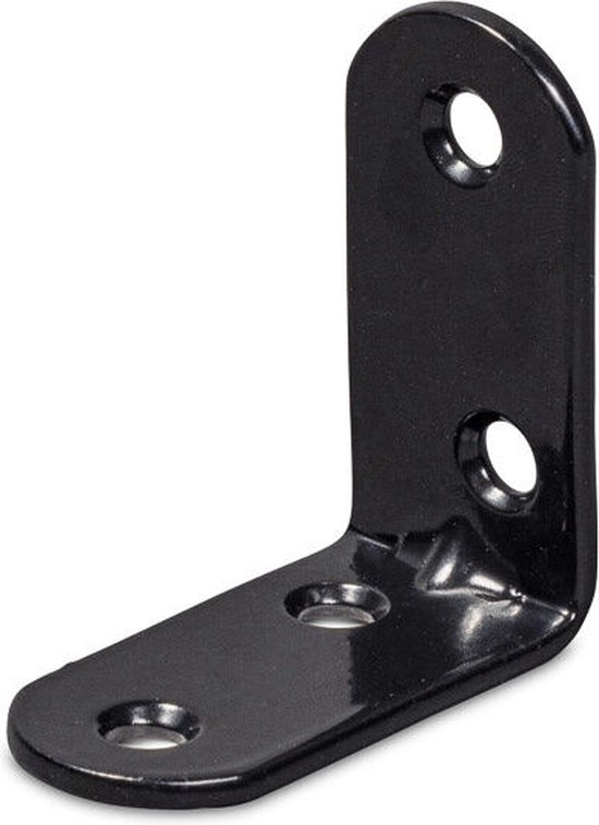 Hoekbeugel Staal zwart 40x40x19mm | bol
