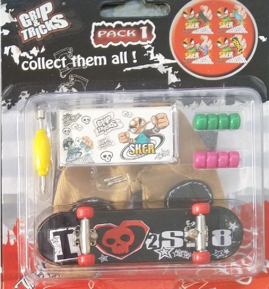 Grip &Tricks Grip and Tricks finger skateboard I LOve 2 sk8 | bol.com