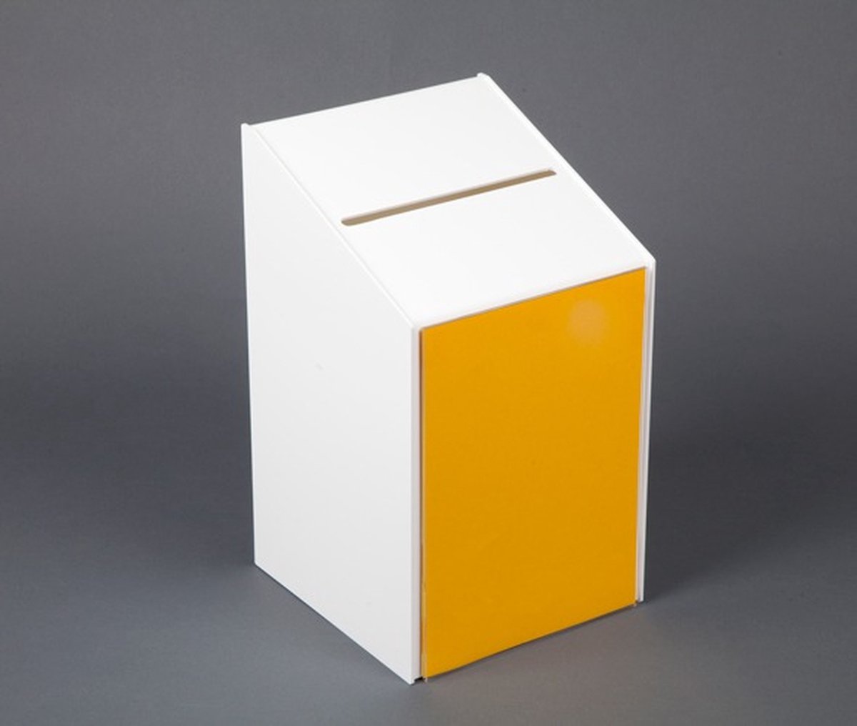 Witte Donatiebox / Stembus / Ideeenbox - Met Slot & Posterhouder - Type ...