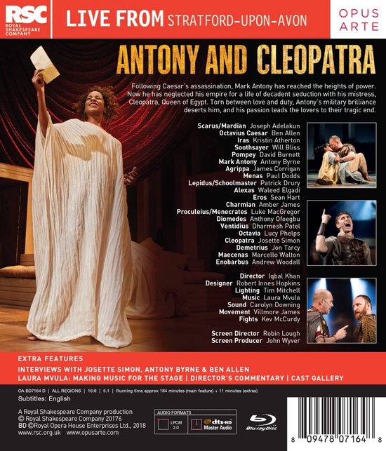 Royal Shakespeare Company - Antony & Cleopatra (Blu-ray), Globe Theatre ...