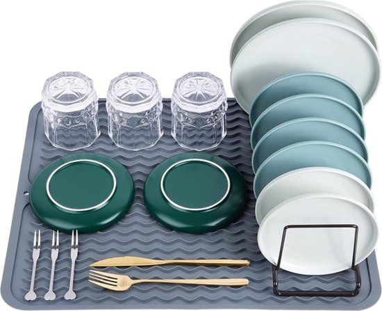 Siliconen Droogmat voor Keuken Aanrecht, Afdruipmat, Siliconen Droogmat ...