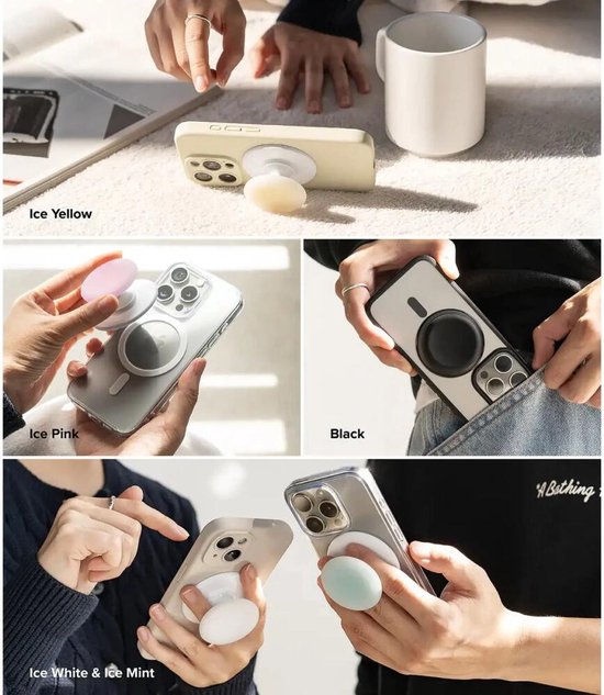 Ringke Tok MagSafe Popsocket Telefoon Greep en Standaard Zwart | bol