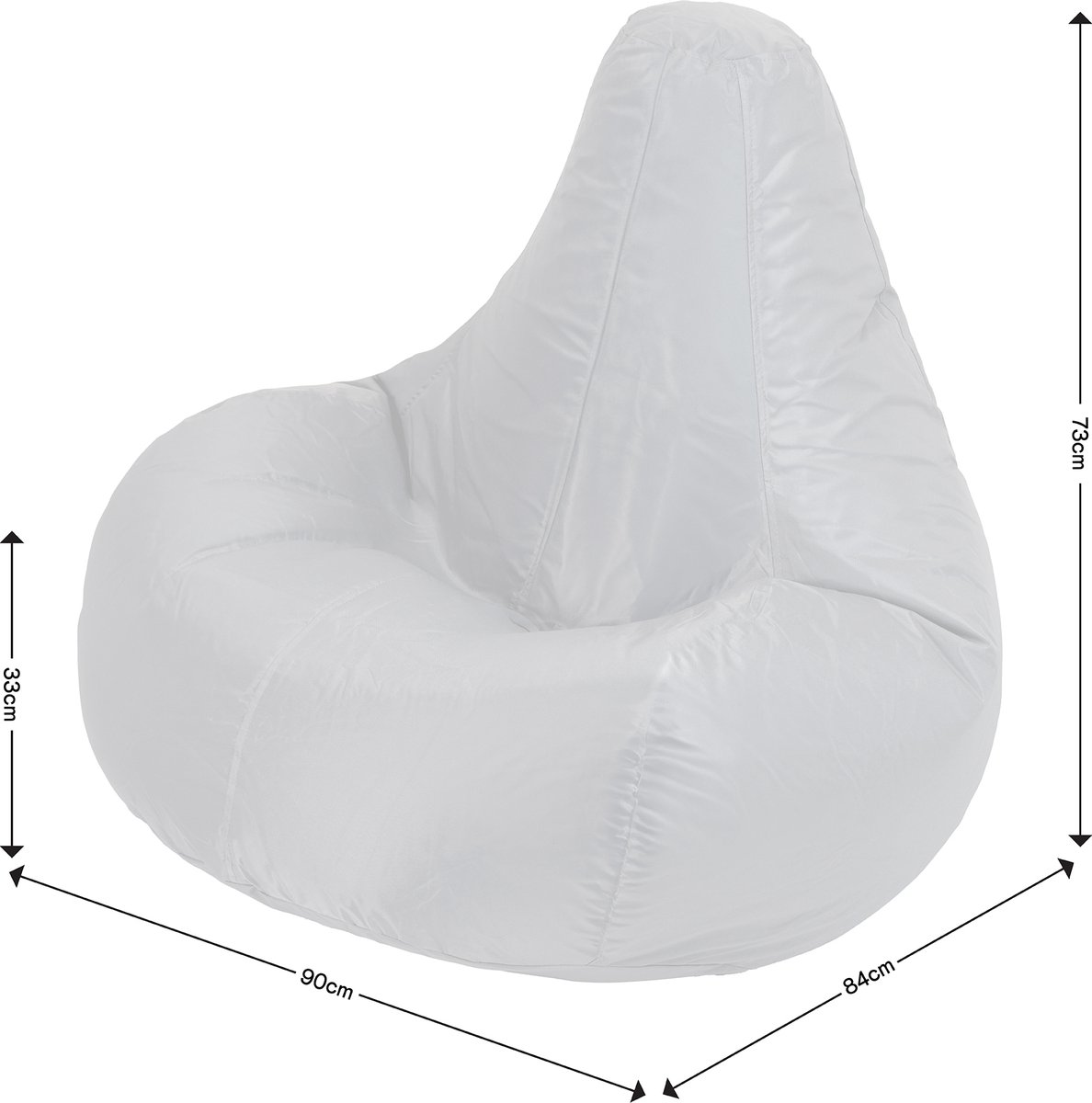 Veeva Gaming Zitzak en Hocker, Zwart, Zitzakstoel Volwassenen met ...