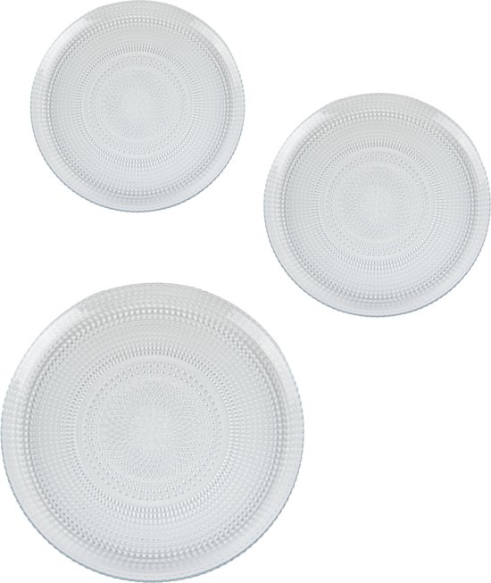 Serviesset Glas Oxygene - 6 persoons servies van Glas 18 delig | bol