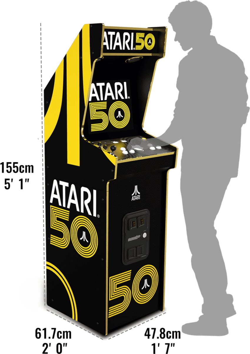 Arcade1Up - Atari 50th Anniversary - 50 Games in 1 - Deluxe Arcade Kast ...