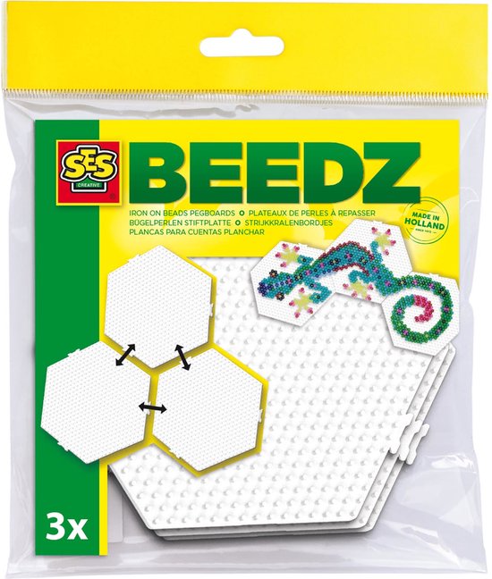 SES Beedz - Strijkkralen legbord - grondplaat - hexagon - zeshoek ...