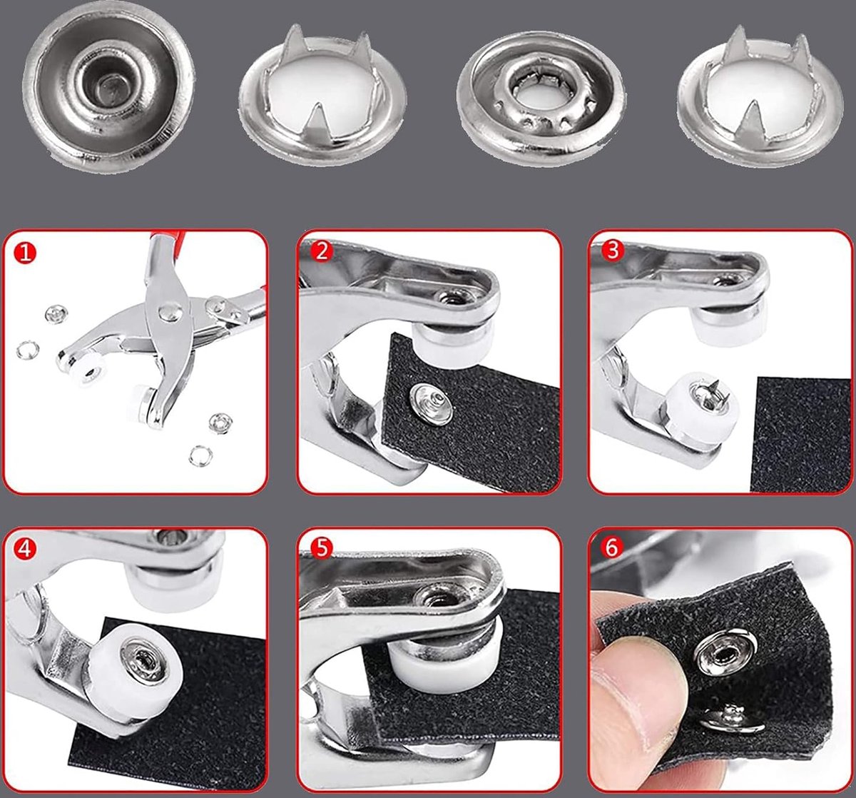 Drukknopen van metaal, drukknopen om vast te schroeven, drukknopen ...