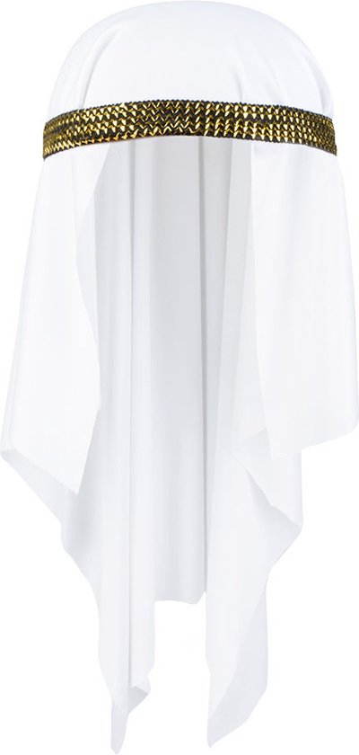 Carnaval verkleed hoed voor een Arabier/Sjeik - hoofddoek wit - heren ...