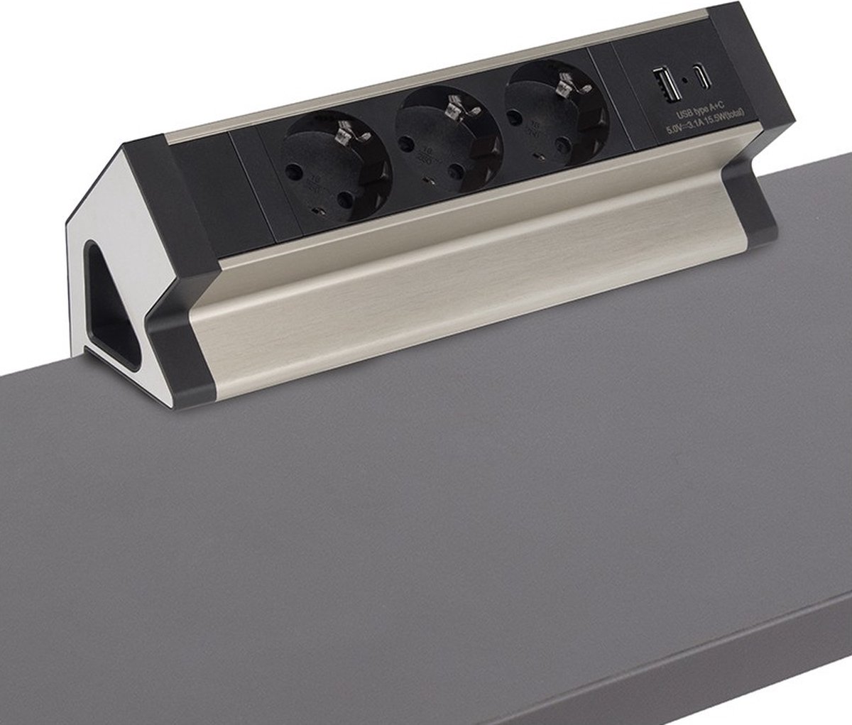 Bureau stekkerdoos met usb (USB-A & USB-C) - Stopcontact splitter ...