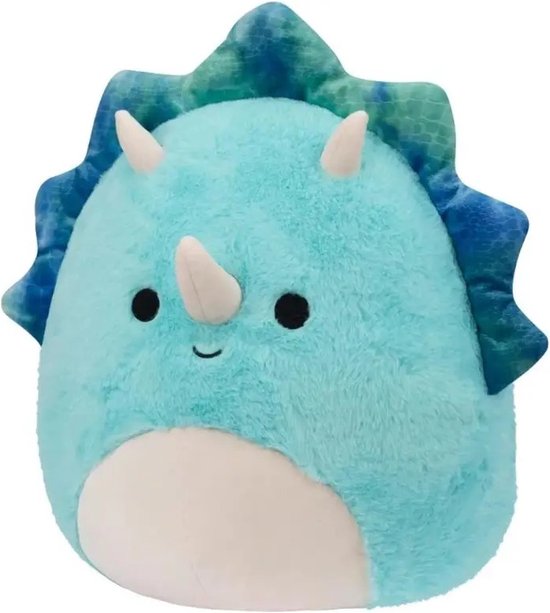 Squishmallow - Fuzz-a-Mallows - Malik the Triceratops - 30cm Plush | bol