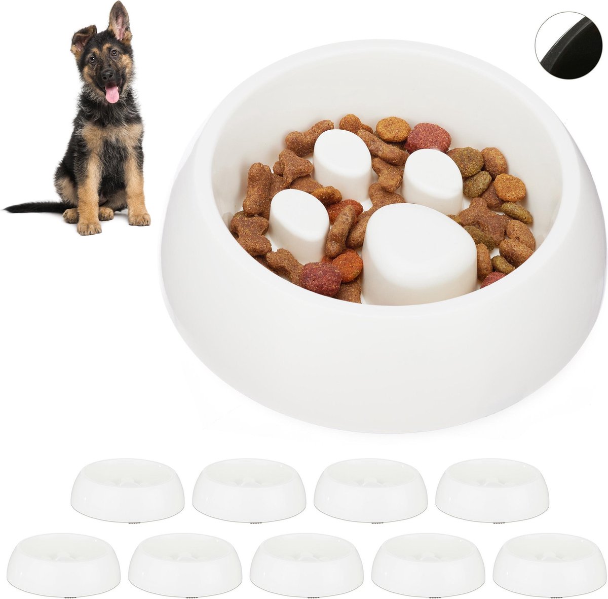 relaxdays 10x Boîte anti-grattage - grattage chien / chat - bol de ...