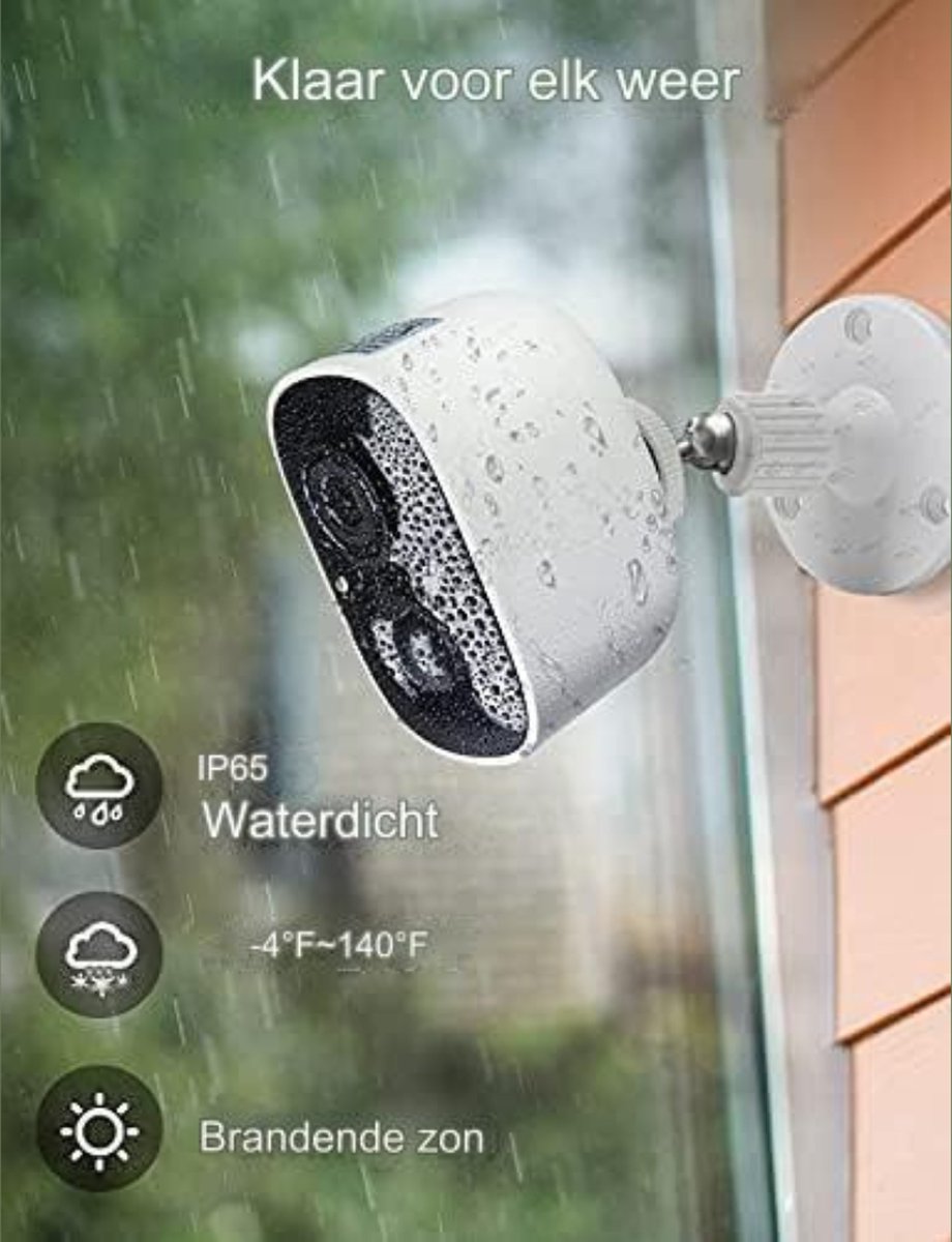 Camerabewaking Draadloos - Beveiligingscamera Draadloos Buiten - Camerabewaking Voor... | bol