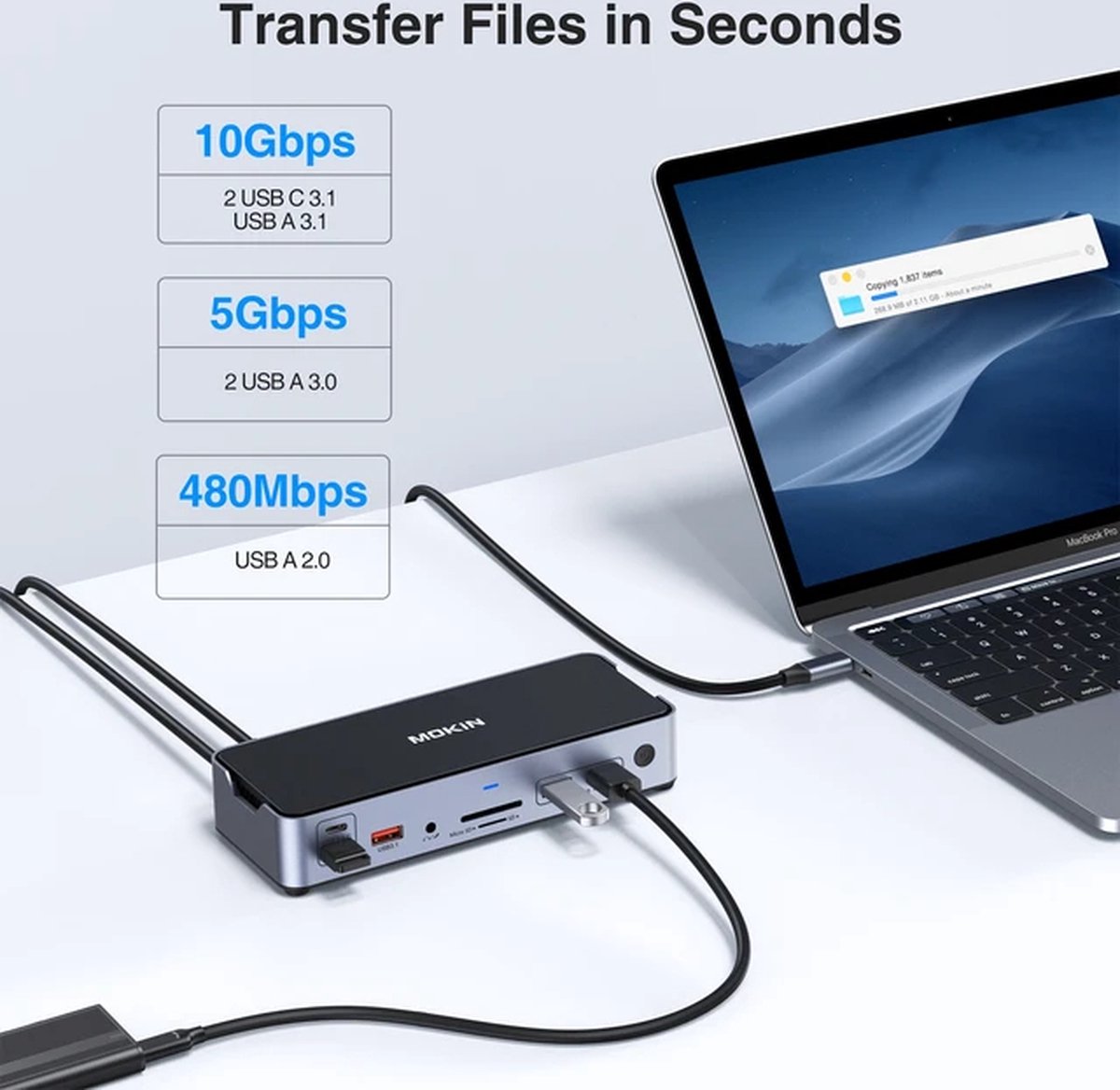 Oopers Dockingstation - 15-in-1 Dockingstation - Laptop Dockingstation ...