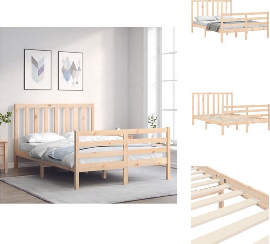 vidaXL Bed Grenen - Bedframe - 195.5x140.5x100 cm - Massief grenenhout ...