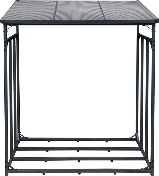 Toboli brandhoutrek voor buiten 143x70x145 cm antraciet gepoedercoat ...