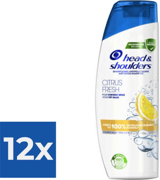 Head & Shoulders Citrus Fresh Shampoo 285 ml - Voordeelverpakking 12 ...
