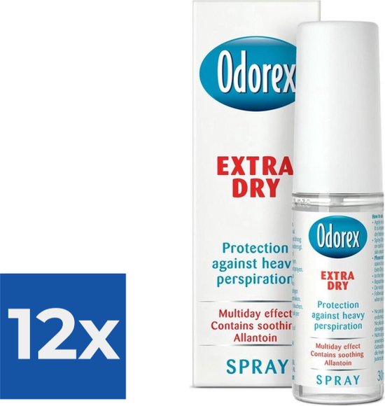 Odorex Extra Dry Pomp - Deodorant - 30 ml - Voordeelverpakking 12 stuks ...