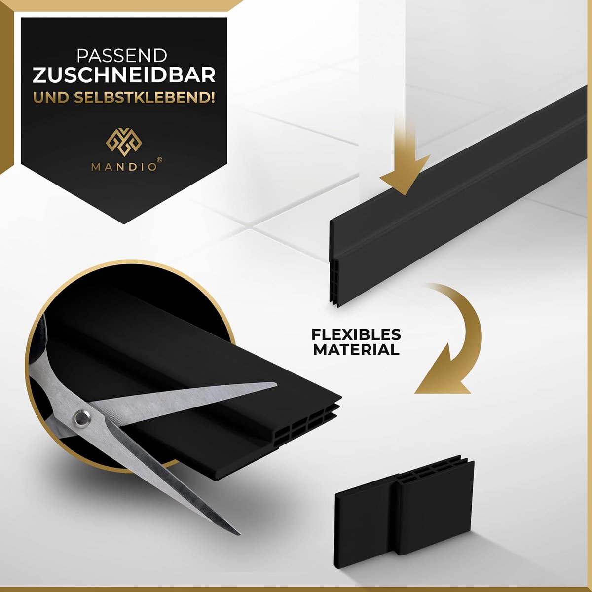 Premium tochtstrip voor deur, zelfklevend, tochtstopper voor elke deur ...