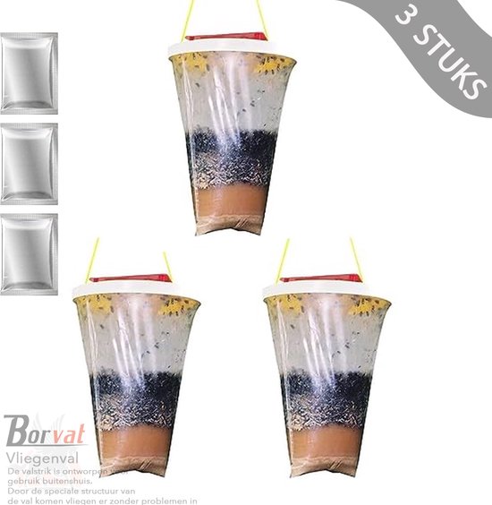 Borvat® - Insectenval trekt Muggen en Wespen aan - vliegenval - Ranch ...