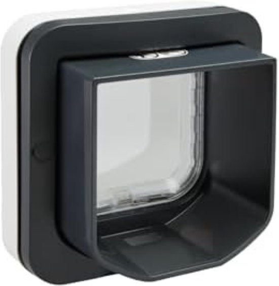 Cat Flap - Fattenluik met Chip - Kattenluik Microchip - Grijs 21.5 x 22 ...