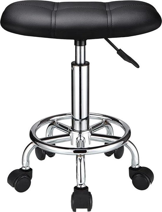 rolkruk - Roller Stool with Footrest Office Stools Height adjustable | bol
