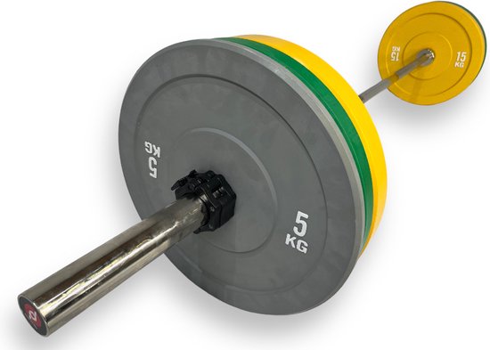 Padisport Halterset Coloured 80 KG - Halterset - Halterstang Met ...