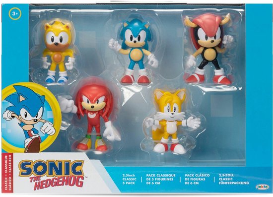 Sonic the Hedgehog Set met 5 Figuren van 6 Cm - Sonic - Knuckles - Ray ...