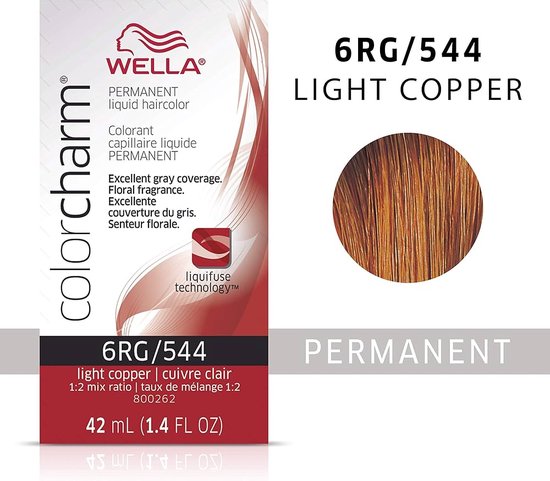 Wella Color Charm Permanent Liquid Haircolour - 6RG - Light Copper ...