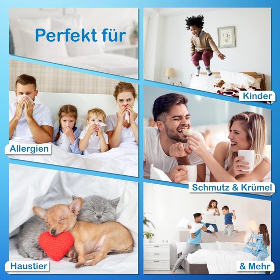 Matrasbeschermhoes, stofmijt en allergiecontrole, 100% katoen, 90 x 200 ...