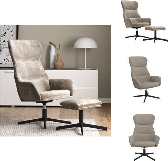 vidaXL Relaxstoel - Comfort - Stoel - 70 x 77 x 94 cm - Lichtgrijs ...