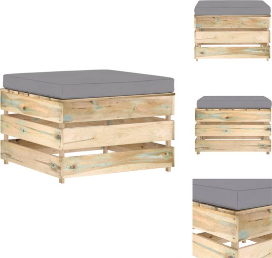 vidaXL Hocker - Hockers - Poef - Poefs - Hocker sectioneel met kussen ...