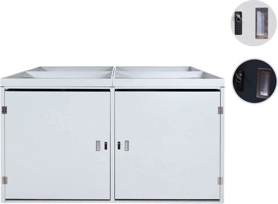 Cosmo Casa Fietsenstalling voor 4 personen met plantenbak - Fietsenbox ...