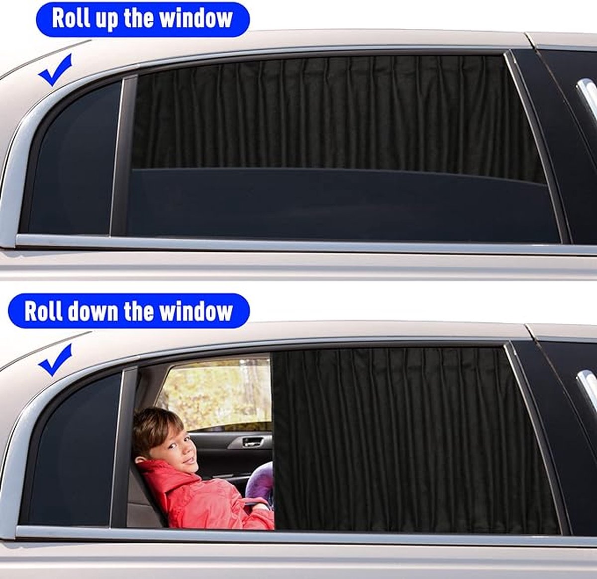 Premium Car sun blind blocks -Premium Auto zonwering blokken 2 | bol