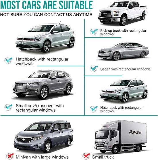 Premium Car sun blind blocks -Premium Auto zonwering blokken 2 | bol