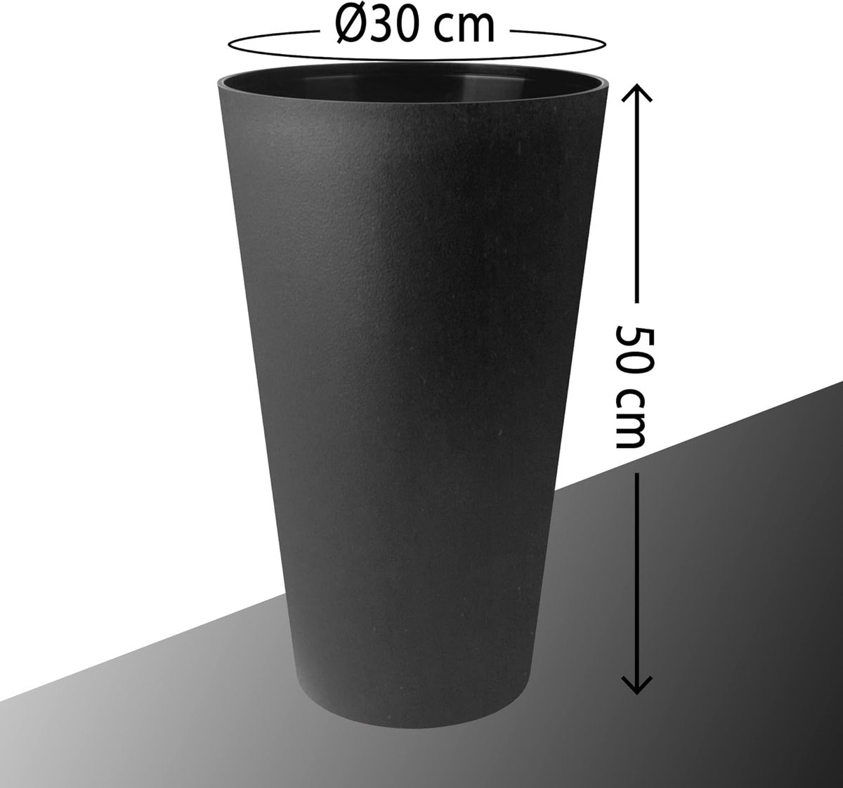 Hoge bloempotten voor buitengebruik. Grote 30 cm potten voor ...