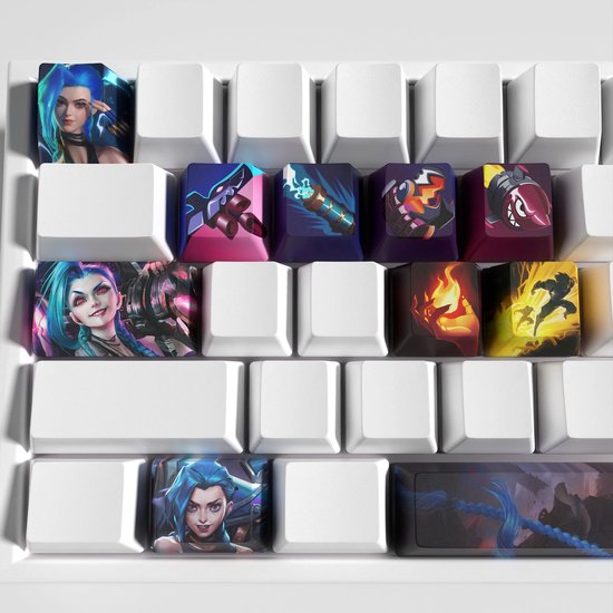 OEM Keycap League of Legend Jinx - 12 OEM keycaps - Cherry MX, Gateron ...