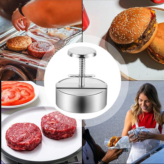 Kongming Burger Press, 304 Stainless Steel Burger Pattie Press ...