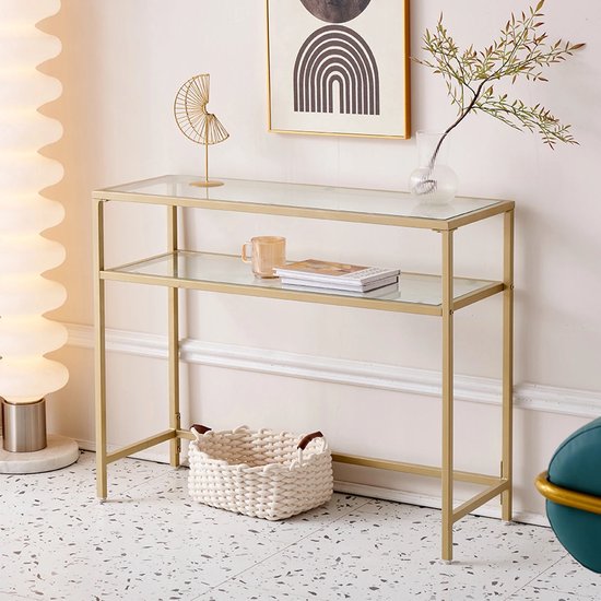 H.K.H Store Console tafel - Wandtafel - bijzettafel - Side Table - Goud ...
