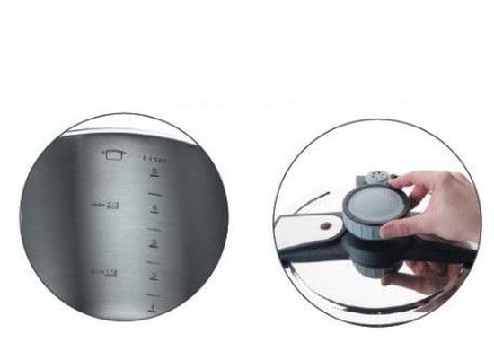 Lacor Easy Pressure Cooker snelkookpan - Ø 22 cm - 7 l | bol.com