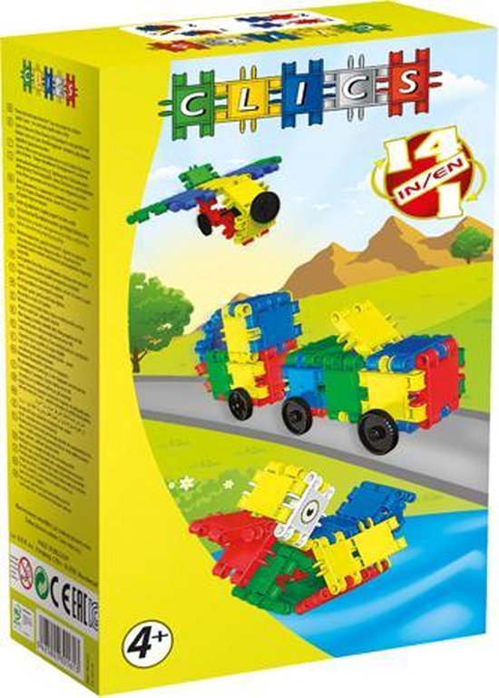 Clics Box Build & Play 14 In 1 - Constructie blokken | bol.com