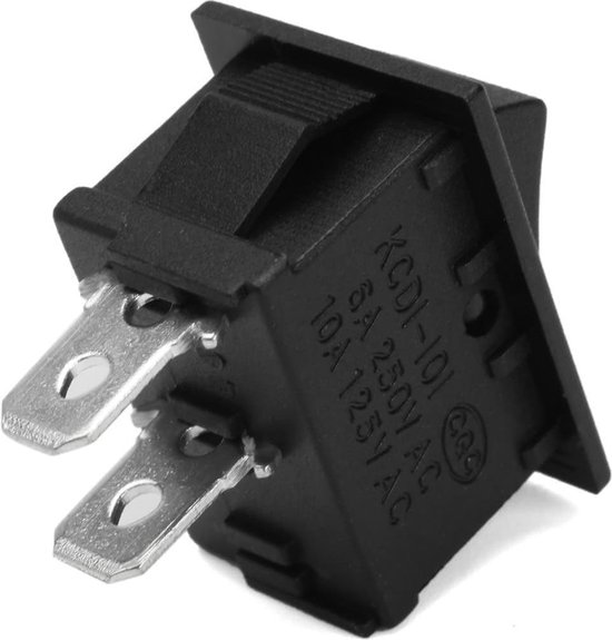 2pin 10A 250V T125 / 55 Plastic Rocker Switch Dubbele Pole Voor Kanaal ...
