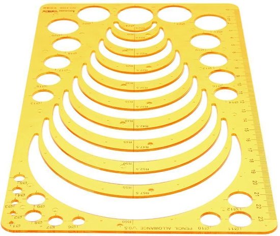 Circle Radius Halve Cirkel Tekening Sjabloon KT Soft Plastic Liniaal ...