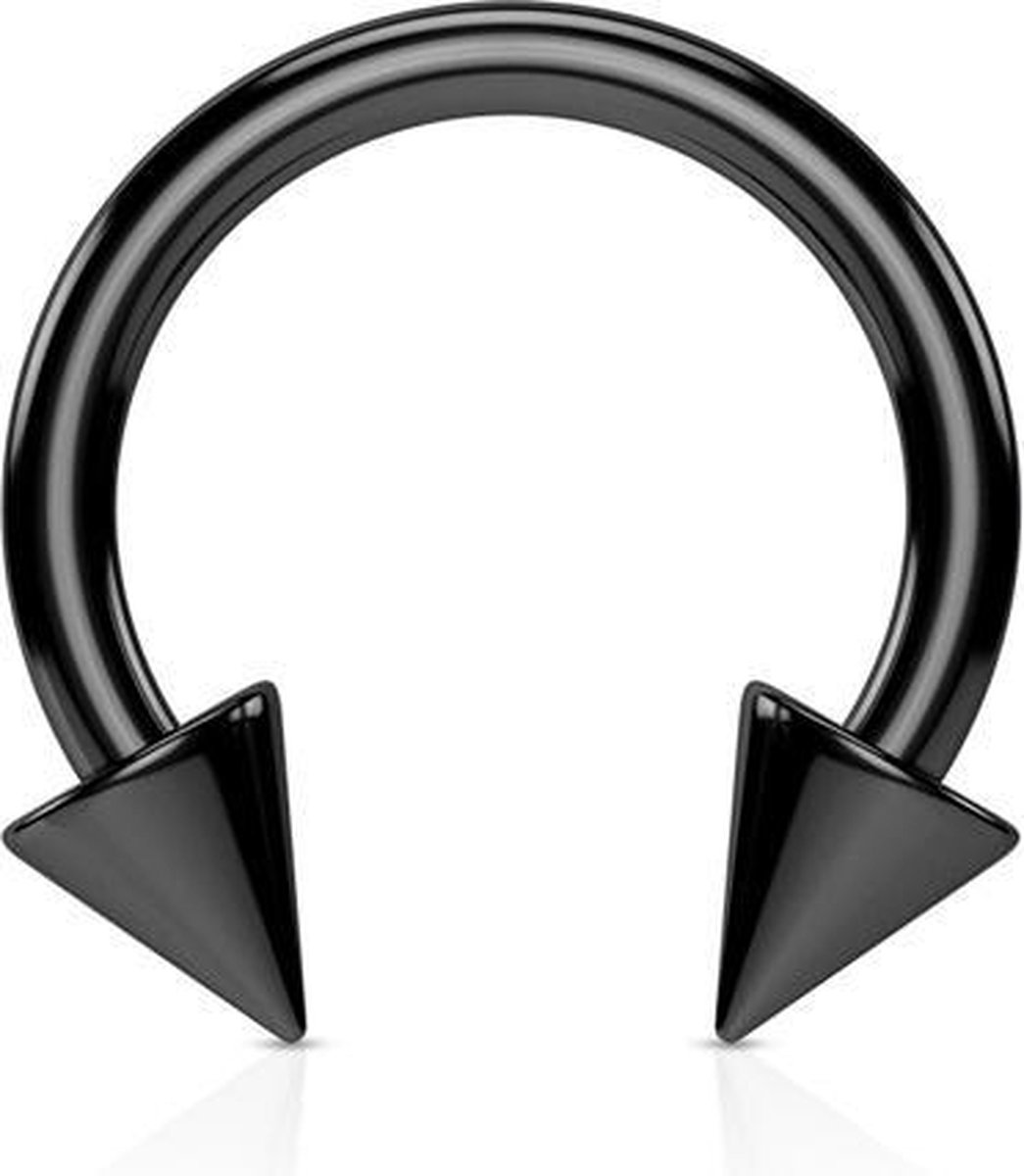 Circular Barbell Spikes piercing Zwart - 4 mm | bol.com
