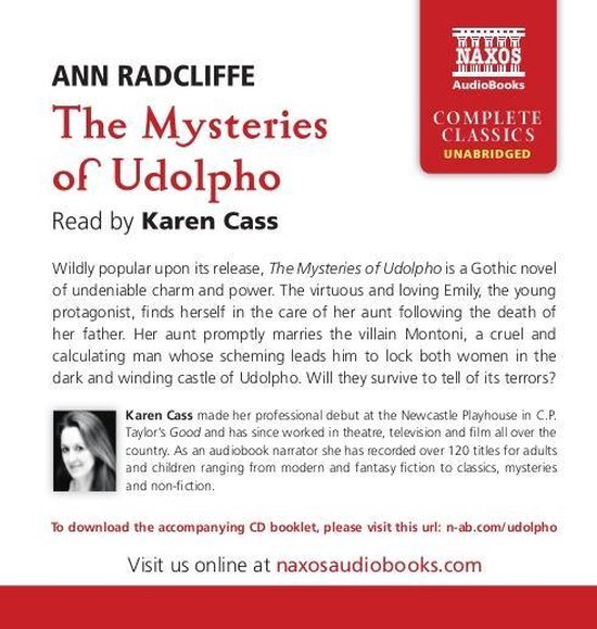 Ann Radcliffe - The Mysteries Of Udolpho (24 CD), Ann Radcliffe ...