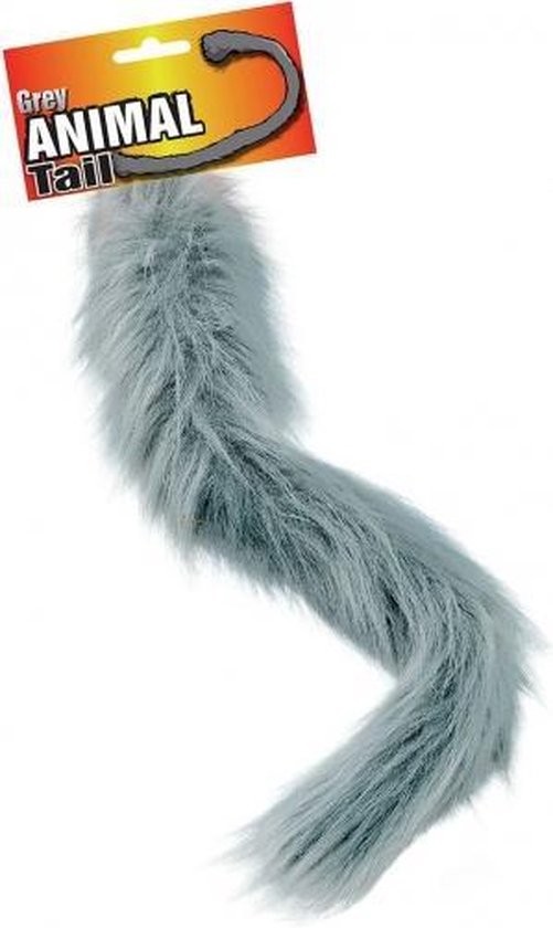 Queue d'animal grise duveteuse 50 cm | bol.com
