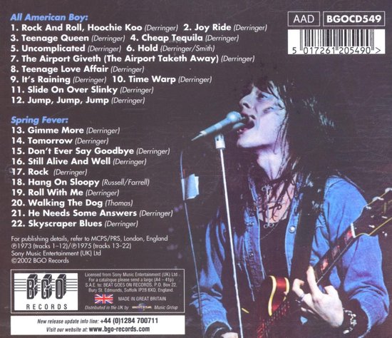 All American Boy/Spring Fever, Rick Derringer | Muziek | bol