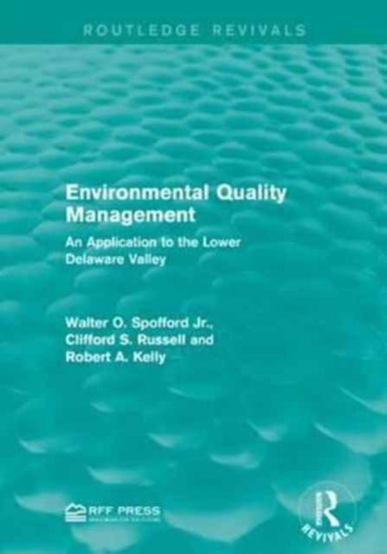 Routledge Revivals- Environmental Quality Management | 9781138955691 | Walter O.... | bol.com