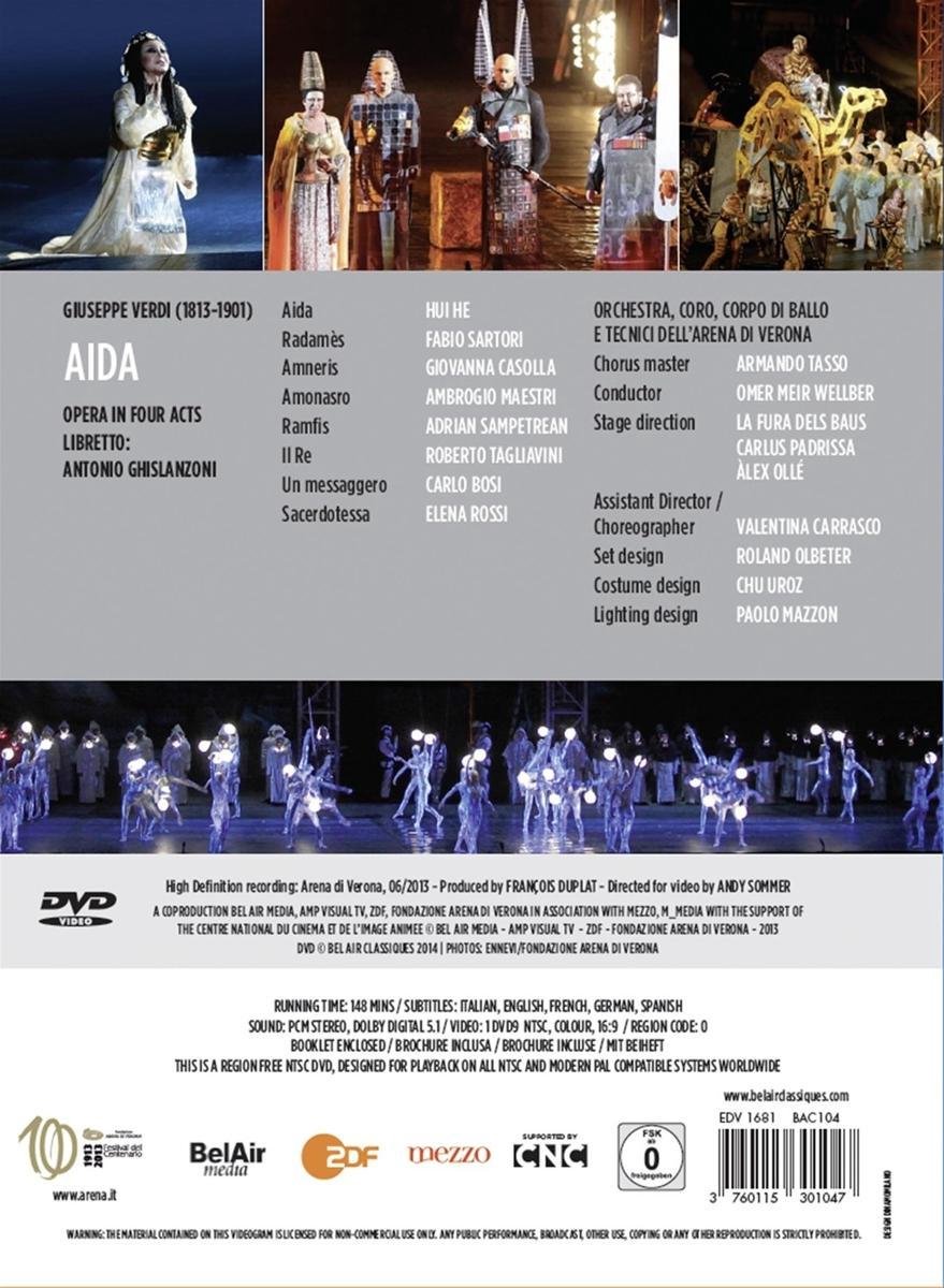 Orchestra E Coro Dell Arena Di Verona - Verdi: Aida (DVD), Tagliavini ...